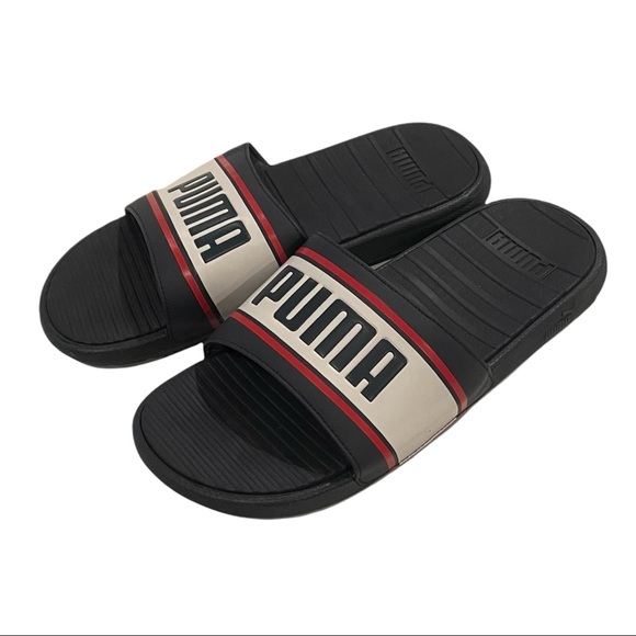 Puma | Shoes | Puma Red White Blue Slides 8 | Poshmark
